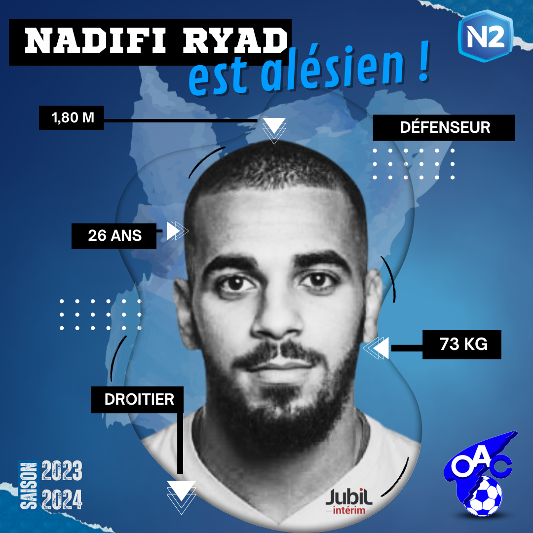 Ryad NADIFI est alésien ! – Olympique d'Alès en Cévennes